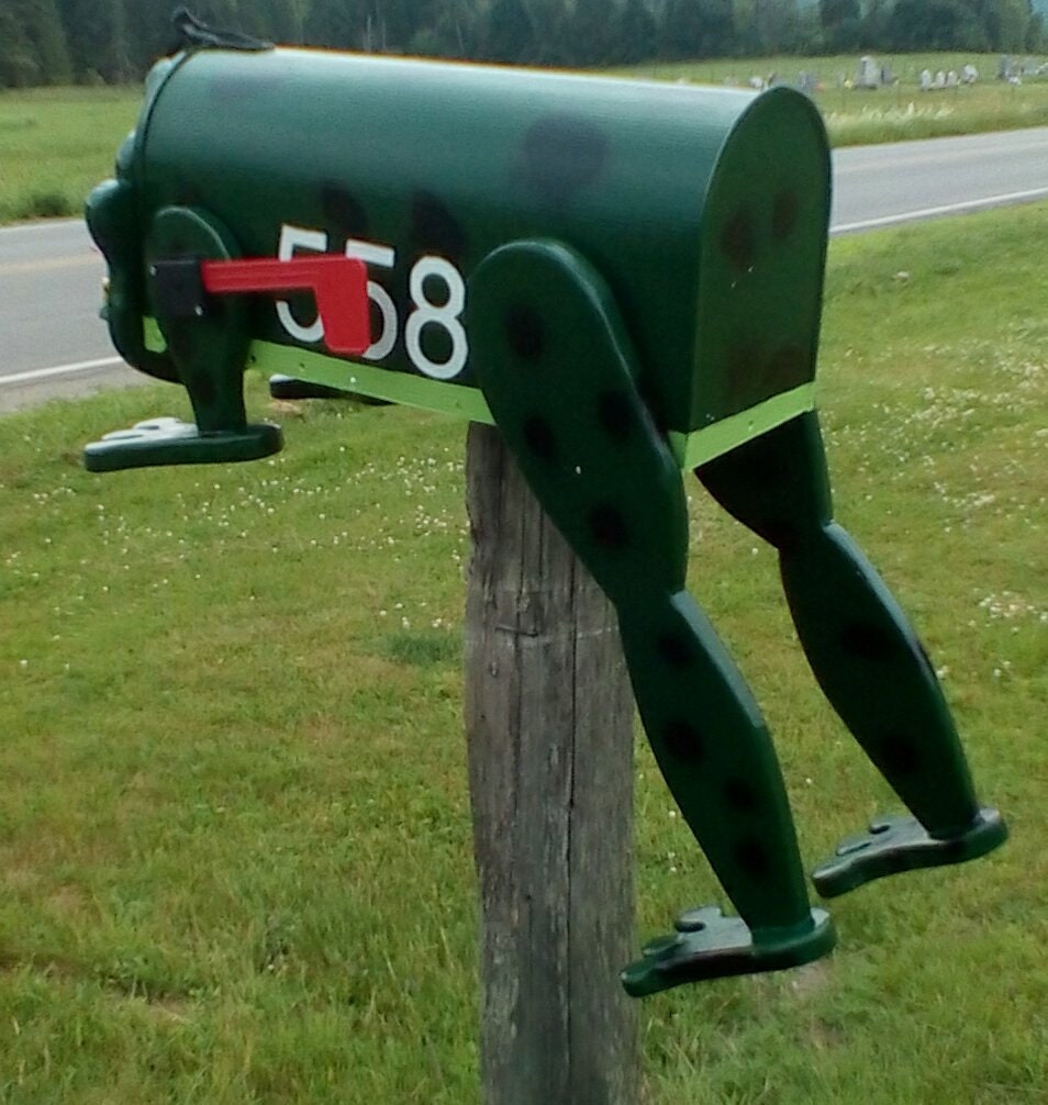 Leaping Frog Custom Wooden Mailbox - Etsy