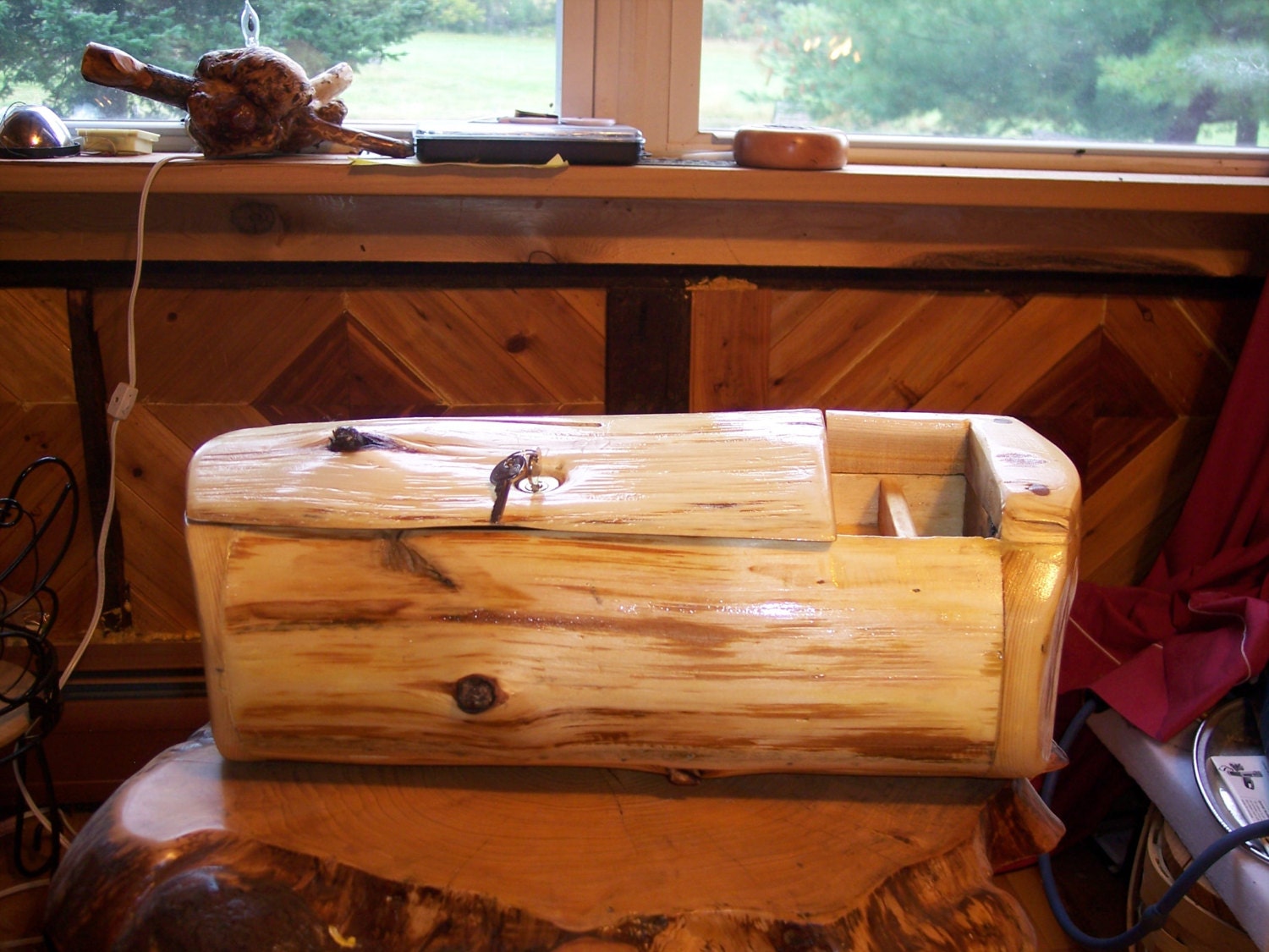Custom Order Cedar Locking Money Box - Etsy