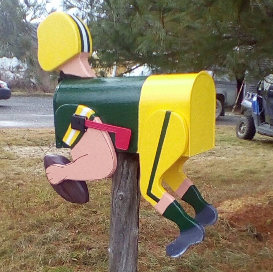 Football Guy Mailbox - Etsy