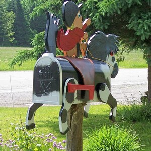 Horse Mailbox, Boy Rider Mailbox, Boy Mail Box,pony Horse and Rider ...