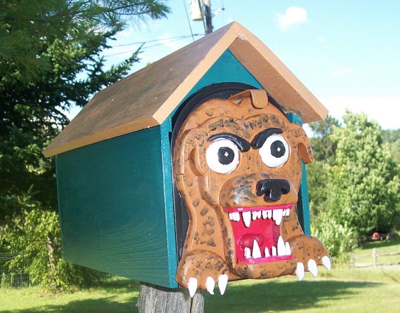 Angry Guard Dog Mailbox Protecting the Box From Unwanted Mail - Etsy