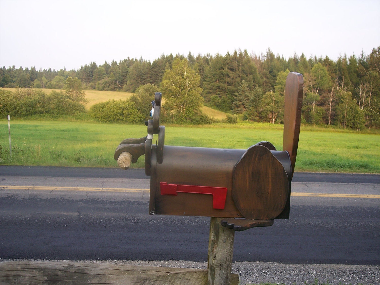 Beaver Mailbox With a Real Beaver Stick , Animal Mail Box, Custom ...
