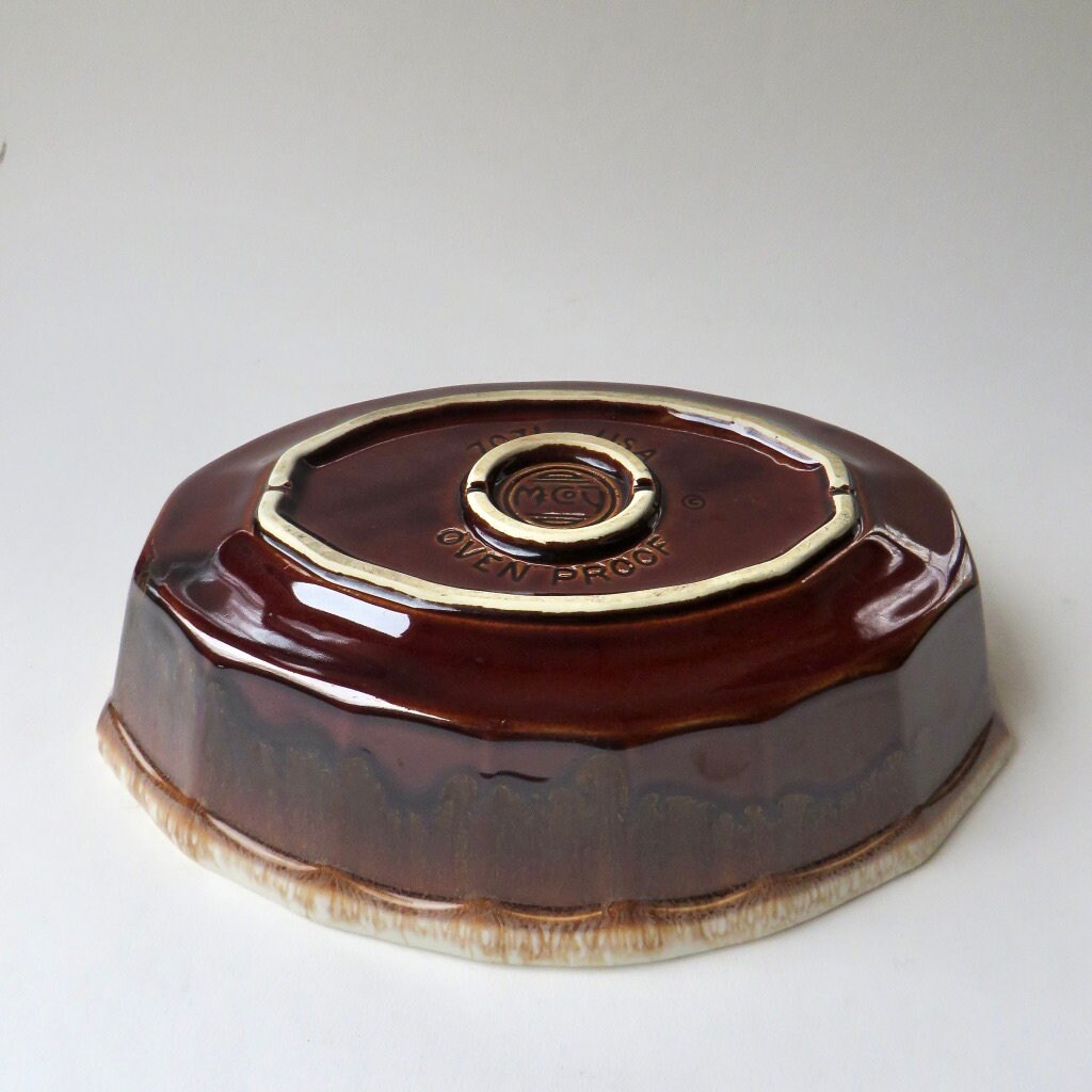 Mccoy Vintage Brown Drip Ware Casserole / Brown Drip Glaze Baking Dish ...