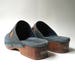 80s/90s Vintage Sporto Slate Blue Suede Wooden Clogs / Made in - Etsy