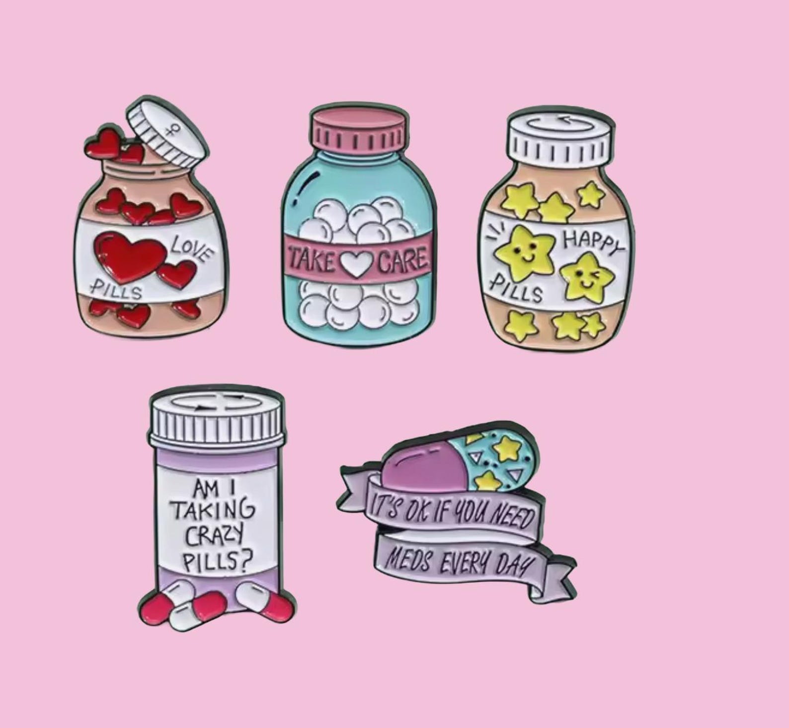 Medical Series Enamel Pins – Capsule & Syringe Brooch Gift for Nurses ...