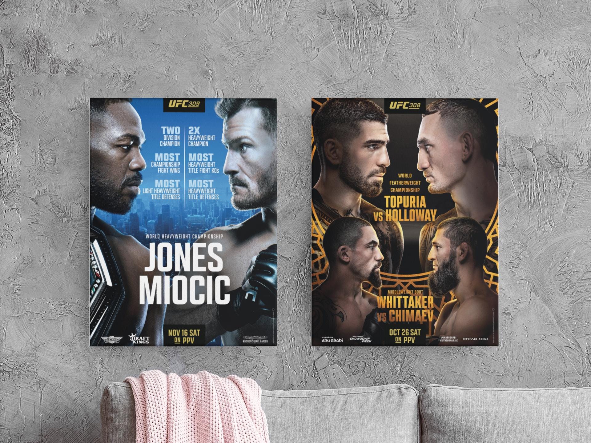 UFC 309 Poster: Jones Vs Miocic, Oliveira Vs Chandler - Etsy