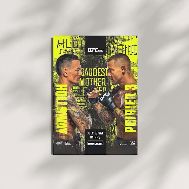 UFC 318 Fight Poster: Holloway Vs Poirier BMF Title - Etsy