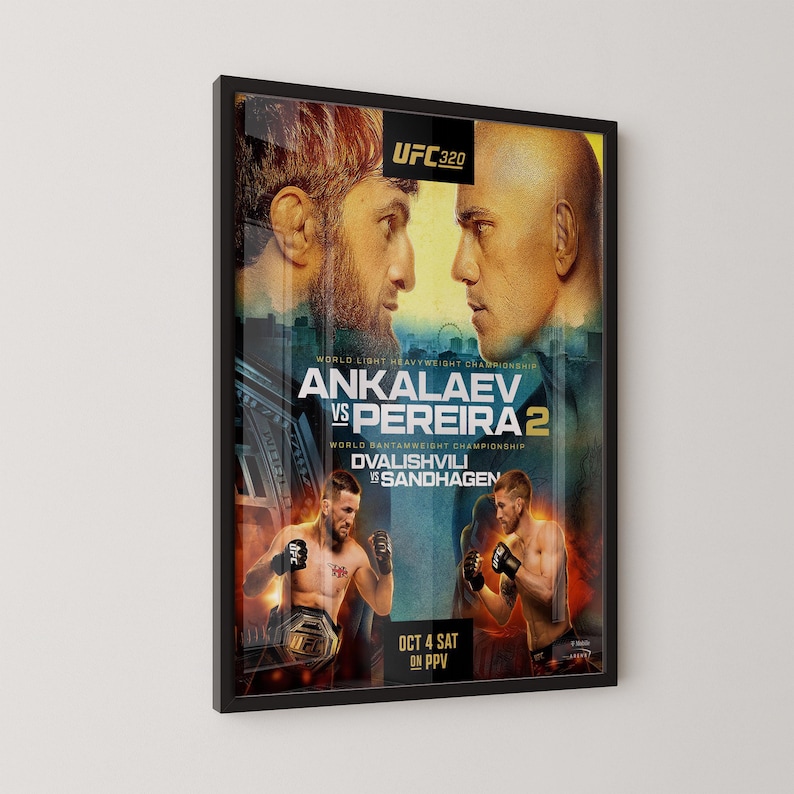 UFC 320 Poster: Pereira Vs Ankalaev, Dvalishvili Vs Sandhagen - MMA ...
