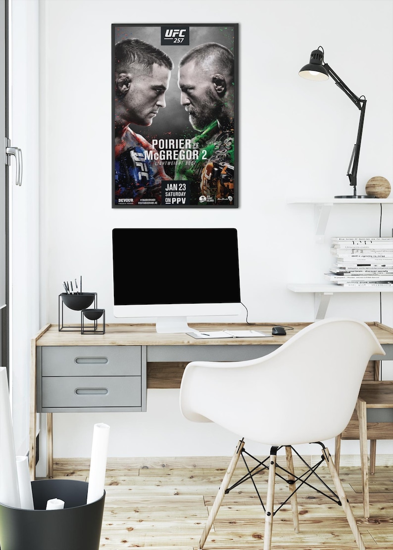UFC 257 Poster - Poirier Vs Mcgregor II Main Event - Premium MMA Wall ...