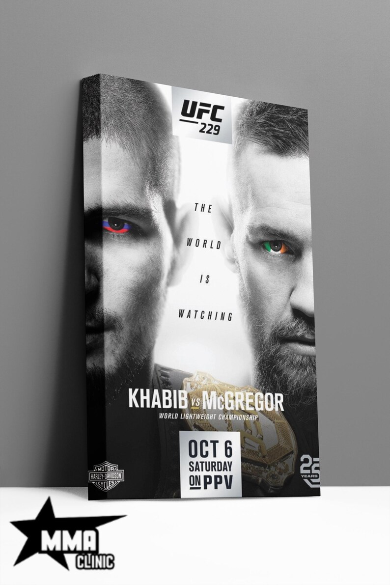 UFC 229 Poster - Khabib Vs Mcgregor MMA Art - Etsy