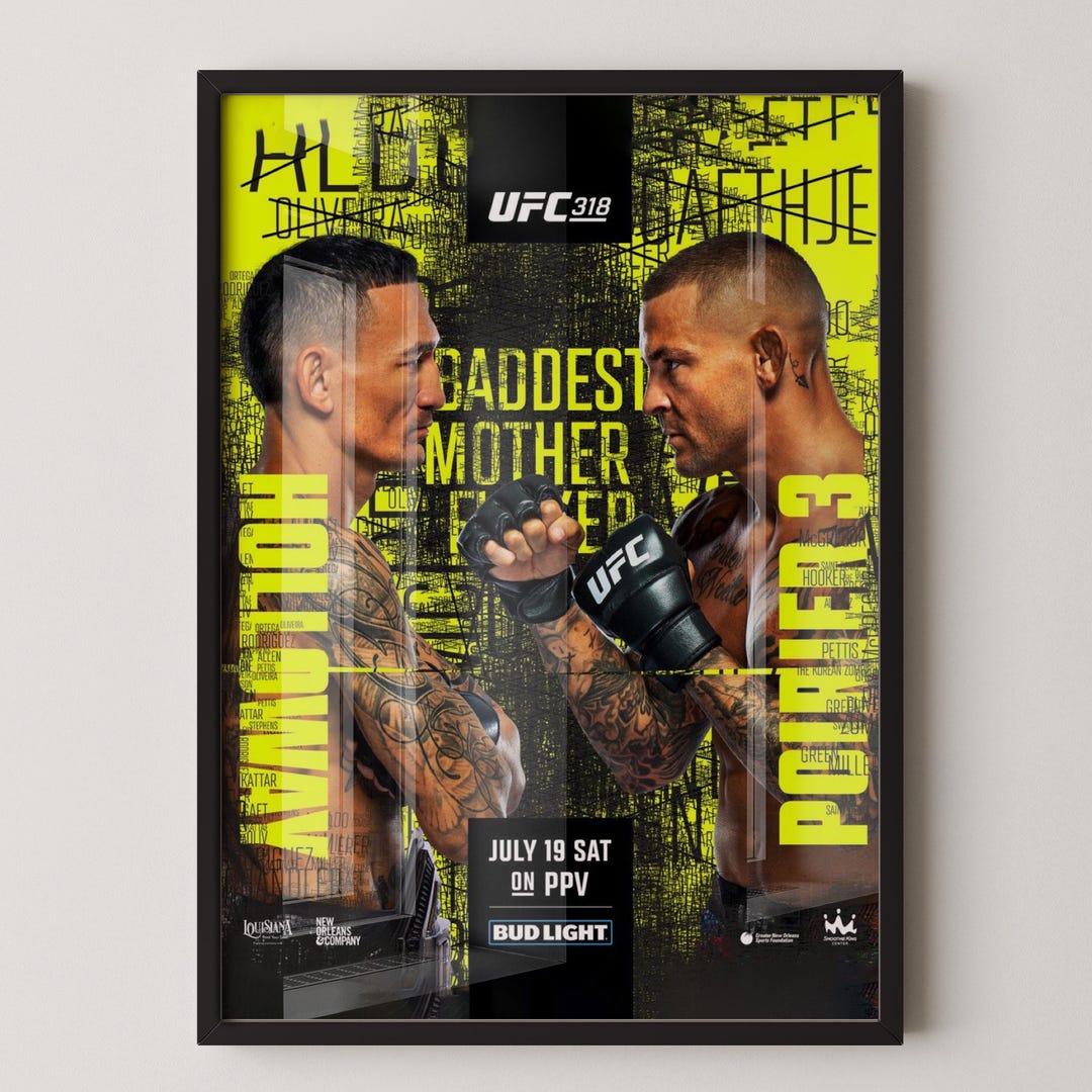UFC 318 Fight Poster: Holloway Vs Poirier BMF Title - Etsy