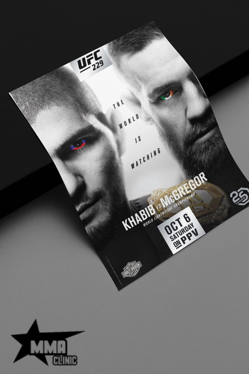 UFC 229 Poster - Khabib Vs Mcgregor MMA Art - Etsy