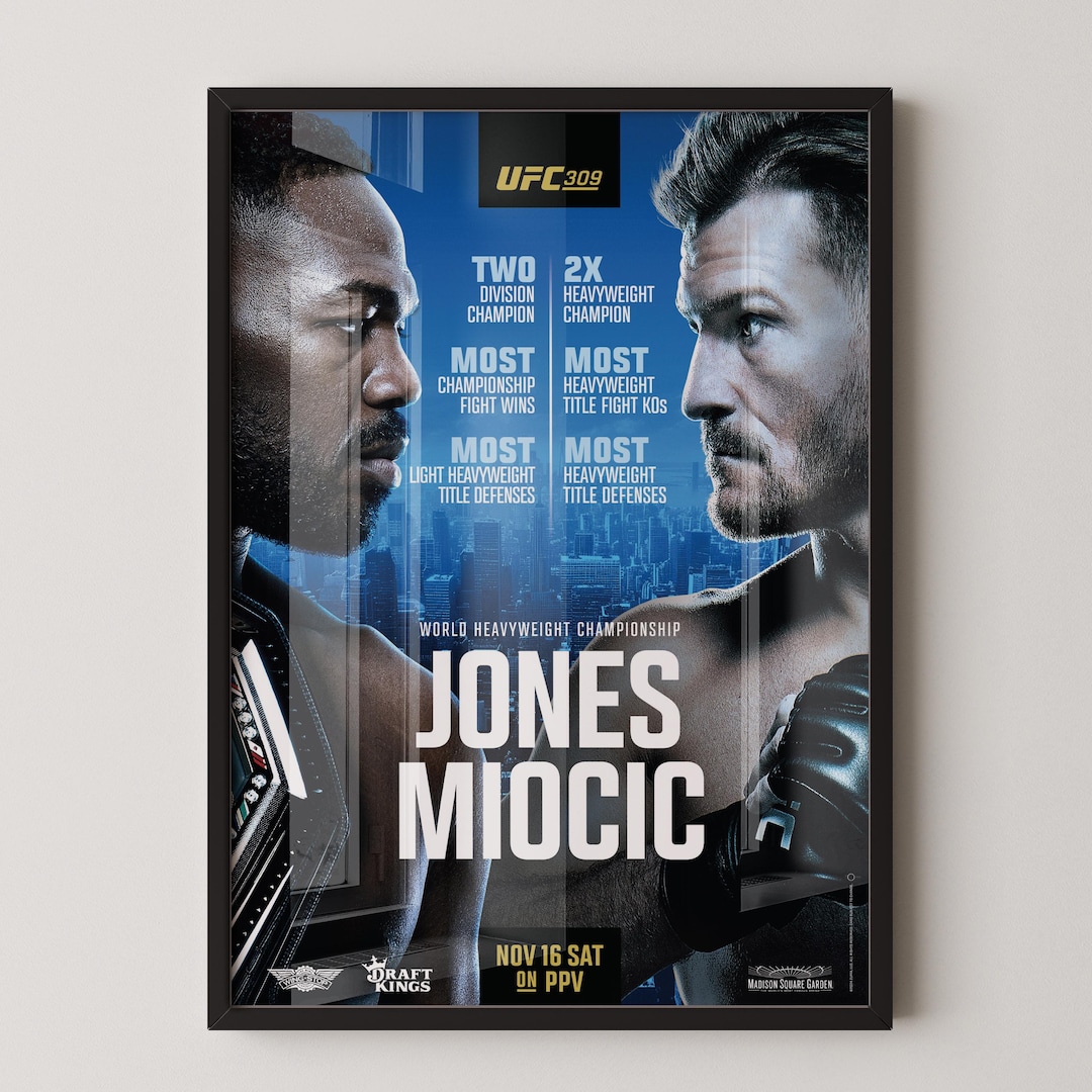 UFC 309 Poster: Jones Vs Miocic, Oliveira Vs Chandler - Etsy