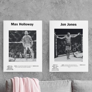 Jon Jones UFC Poster | MMA Art Print | Fight Night Decor | Gifts for ...