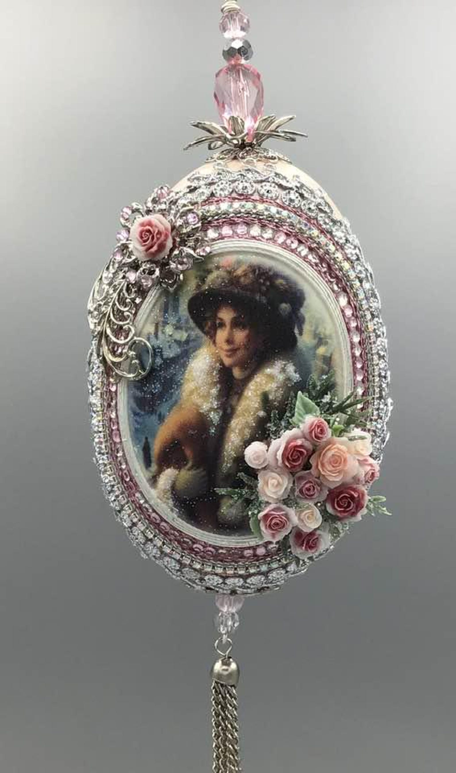 Winter Elegance Victorian Lady Holiday Ornaments - Etsy