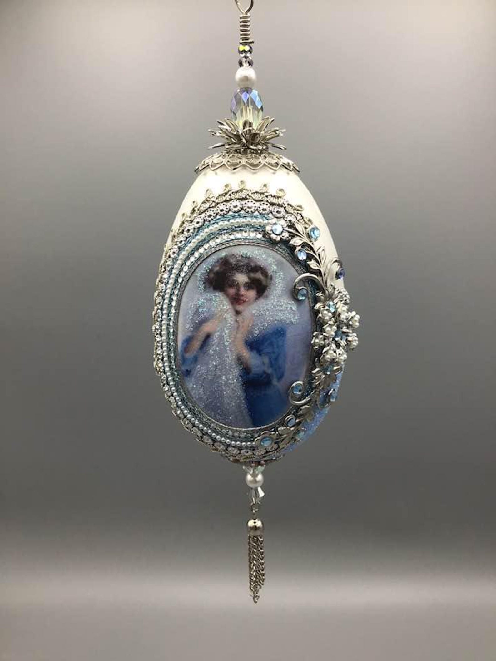 Winter Elegance Victorian Lady Holiday Ornaments - Etsy