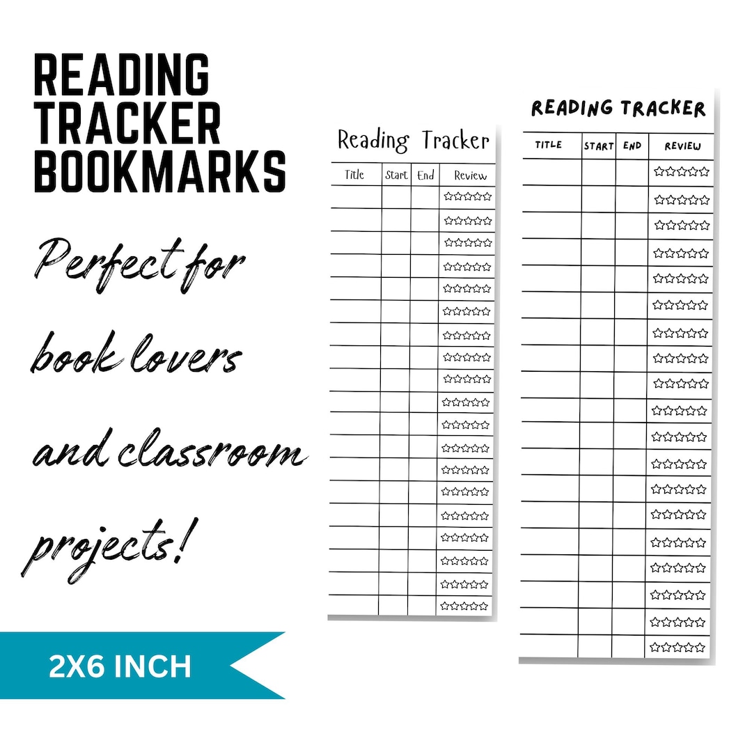 Printable Reading Tracker Bookmarks - Cute Minimalist, Perfect for ...