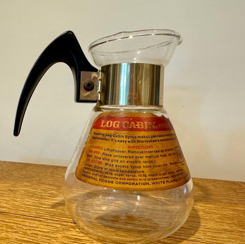 Log Cabin Vintage Syrup Warmer - Etsy