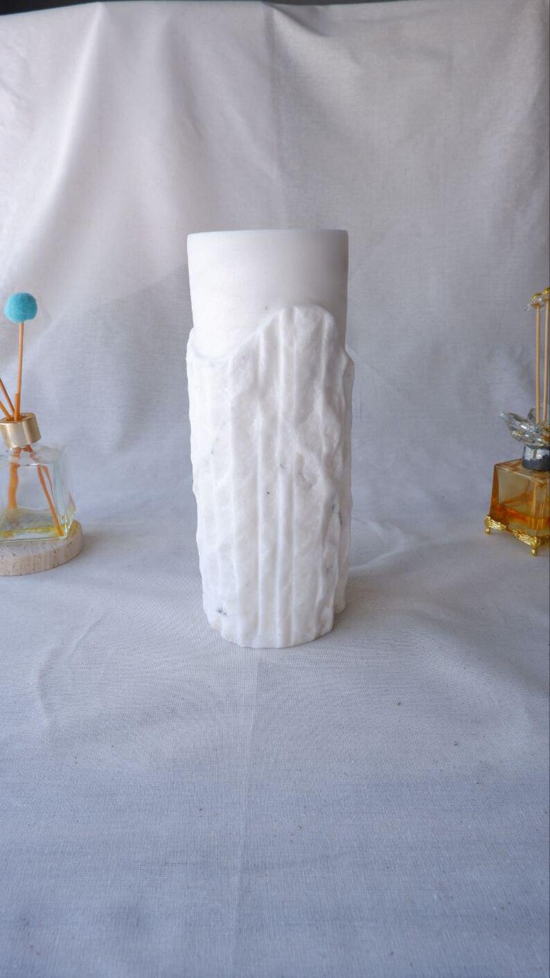 Natural Stone Vases – White Marble & Travertine | Handmade Decorative ...