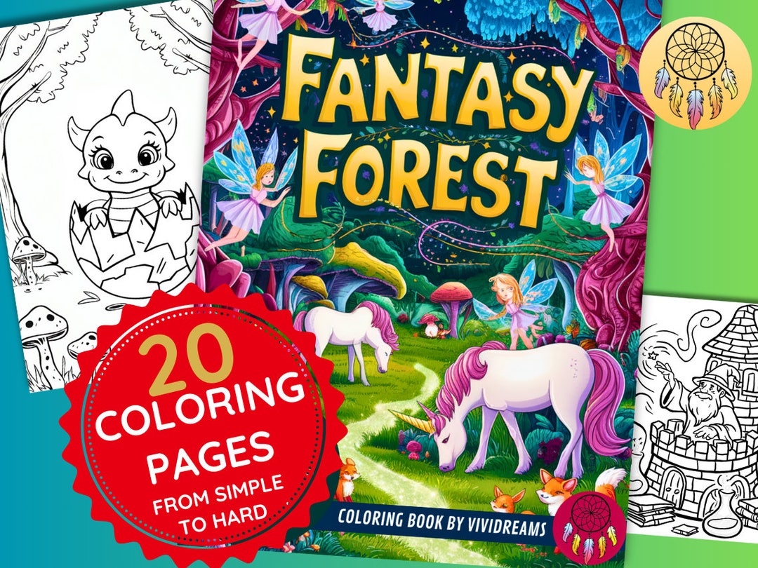 Fantasy Forest: A Digital Coloring Book for the Girlies | Adult ...