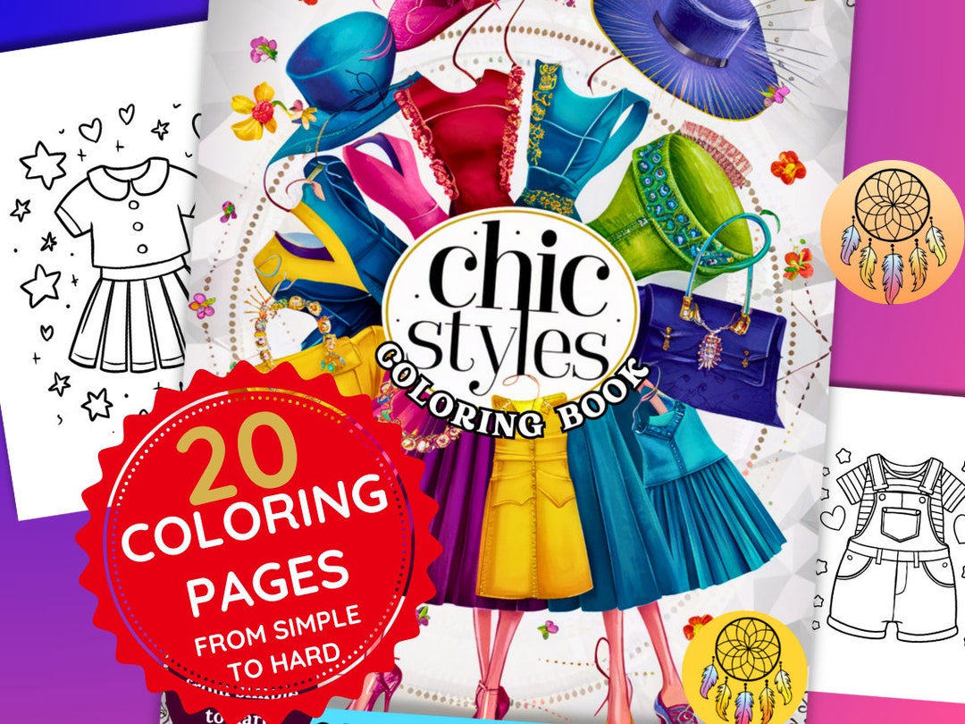 Chic Style: A Digital Coloring Book for the Girlies | Adult Coloring ...