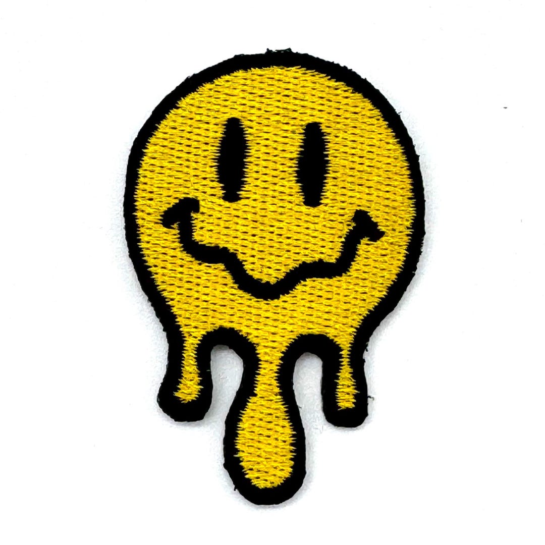 Bulk Order 5/10/15/20/25 Iron on Drip Smiley Heat Transfer Patch for ...