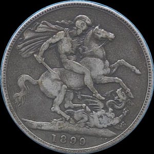 Antique 1899 Silver Britannia Coin – British Trade Dollar, 90% Silver ...