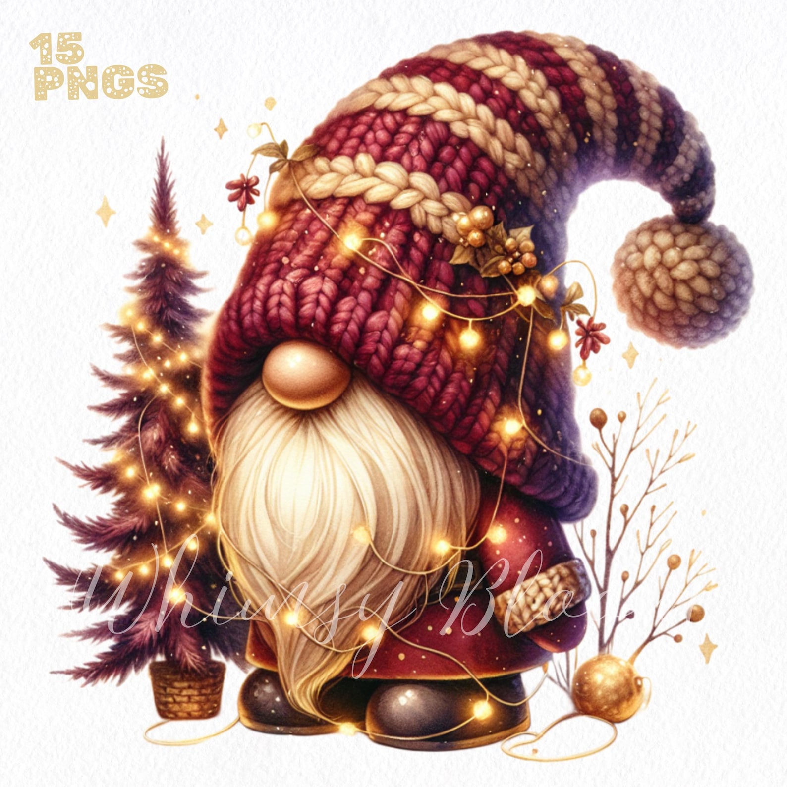 Cozy Christmas Gnome PNG Clipart,winter Nordic Illustration, Cute ...