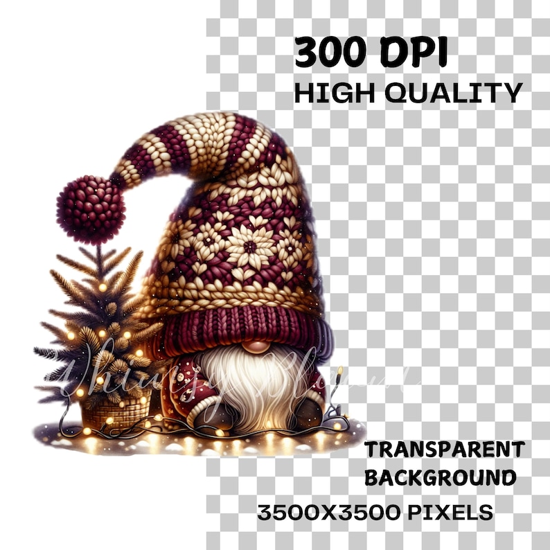 Cozy Christmas Gnome PNG Clipart,winter Nordic Illustration, Cute ...