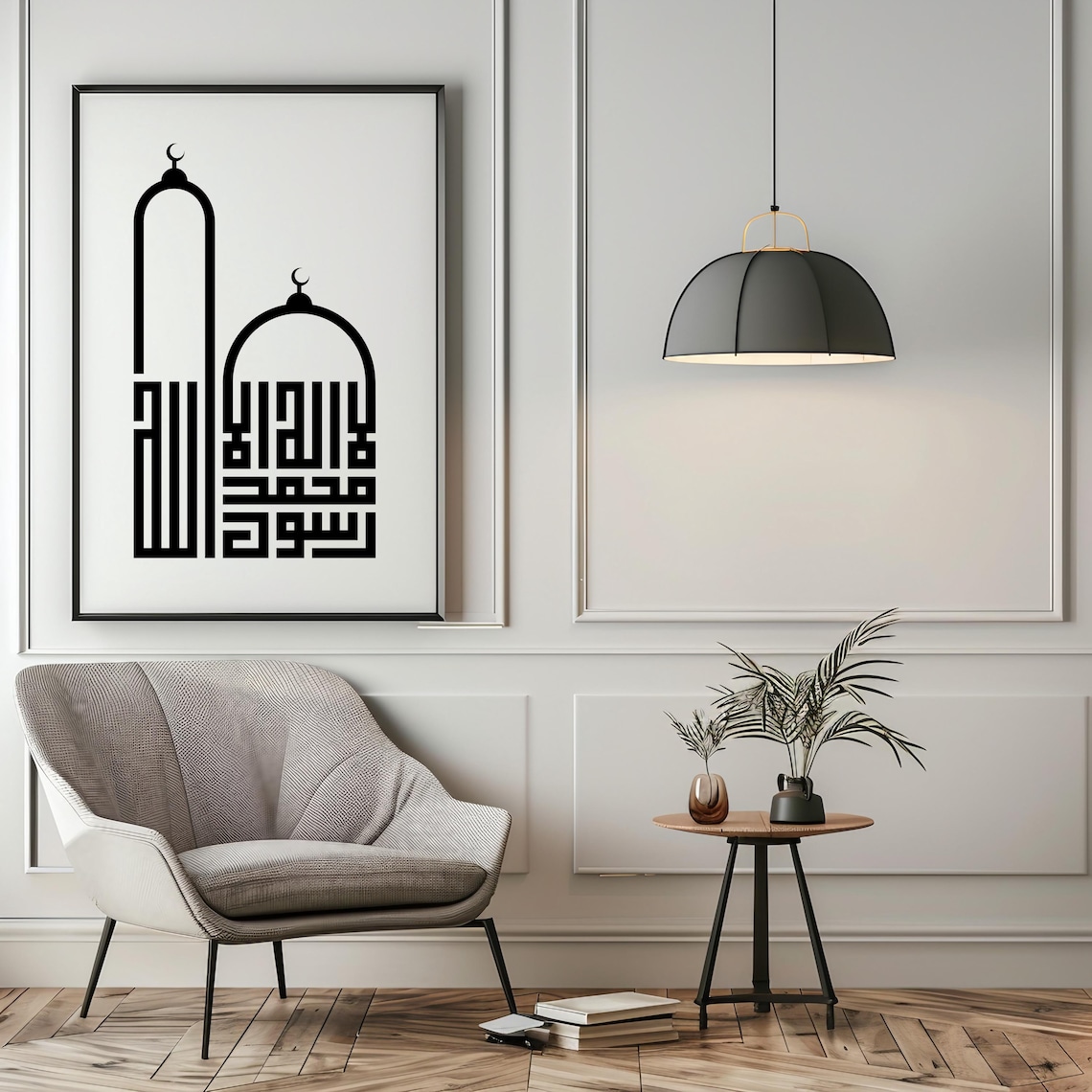 Shahada Kufic Calligraphy Wall Art Islamic Calligraphy Digital Design ...