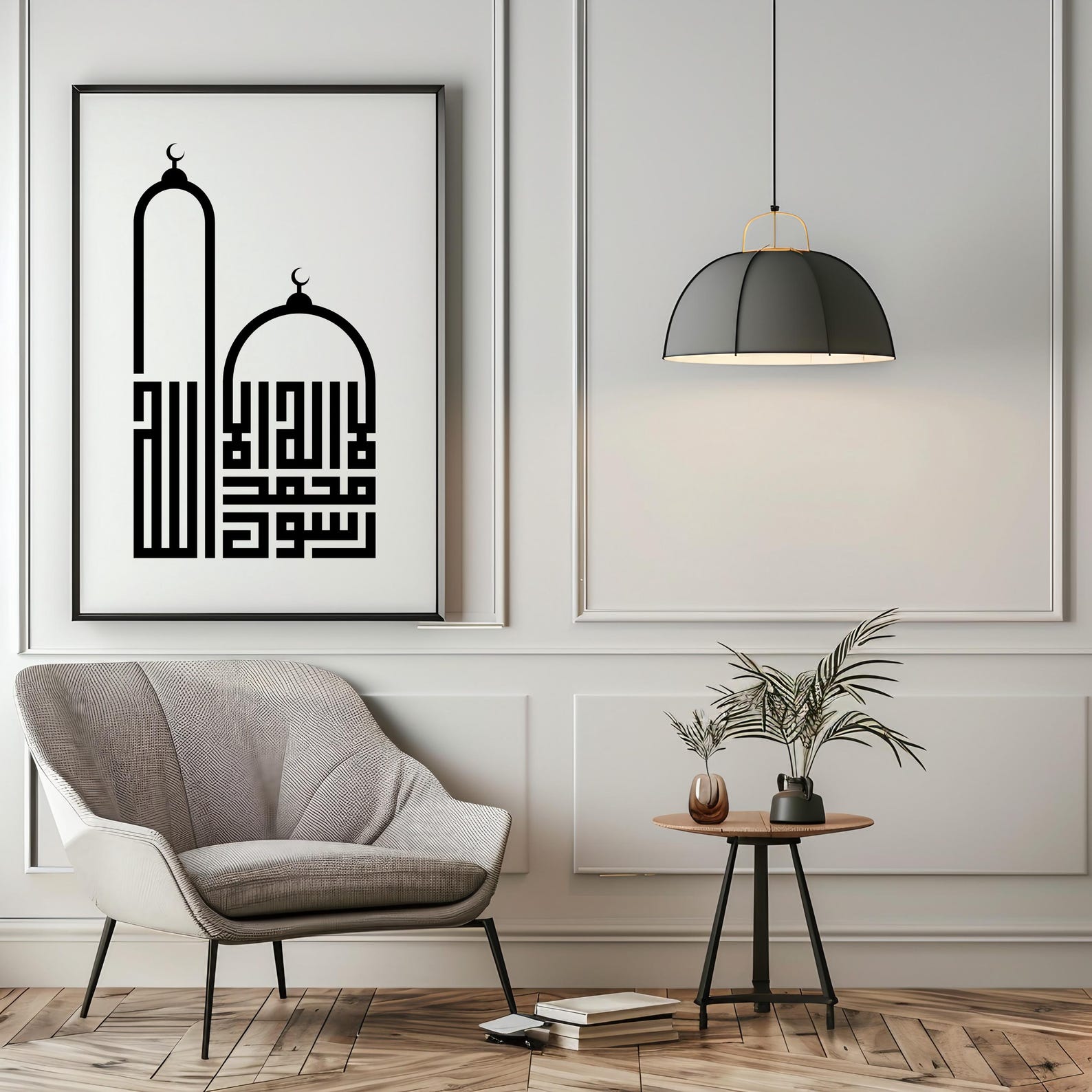 Shahada Kufic Calligraphy Wall Art Islamic Calligraphy Digital Design ...
