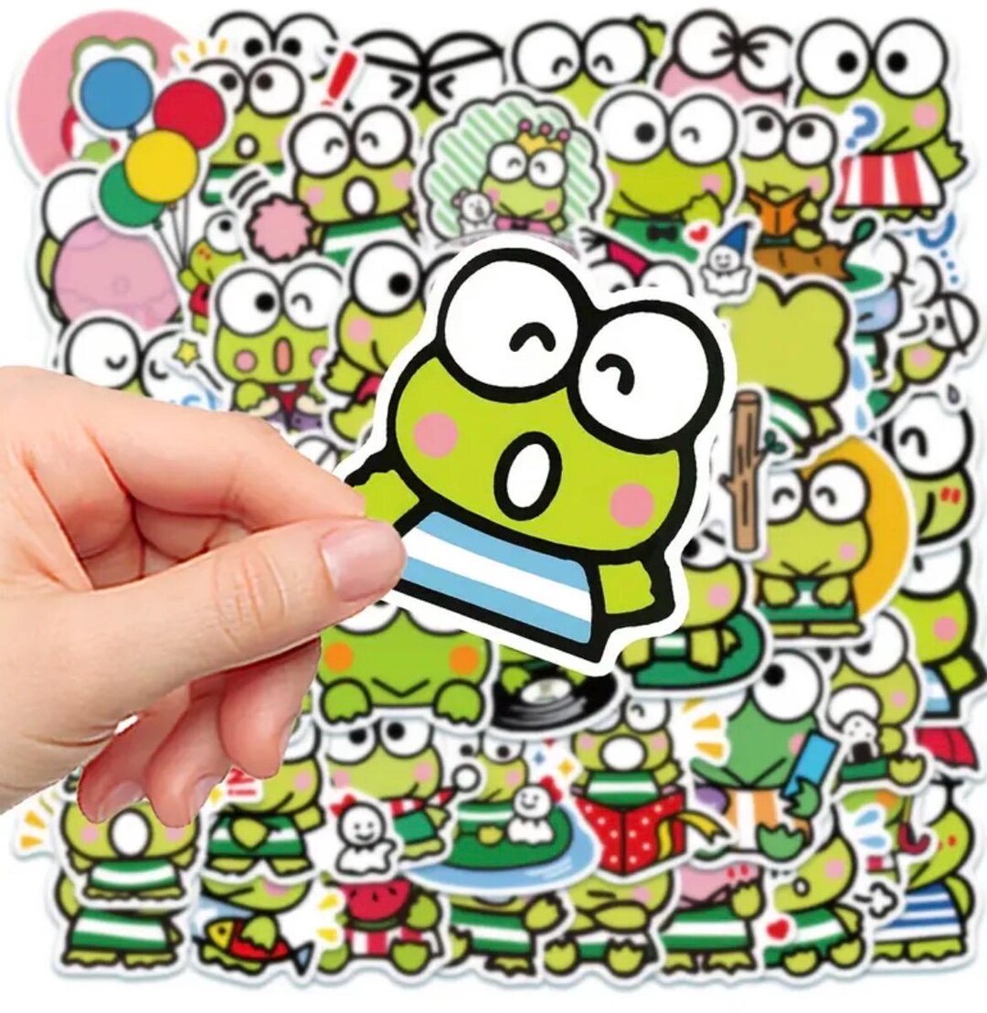 50pcs Keroppi Sticker Pack | Cute Sanrio Frog Stickers for Journals ...