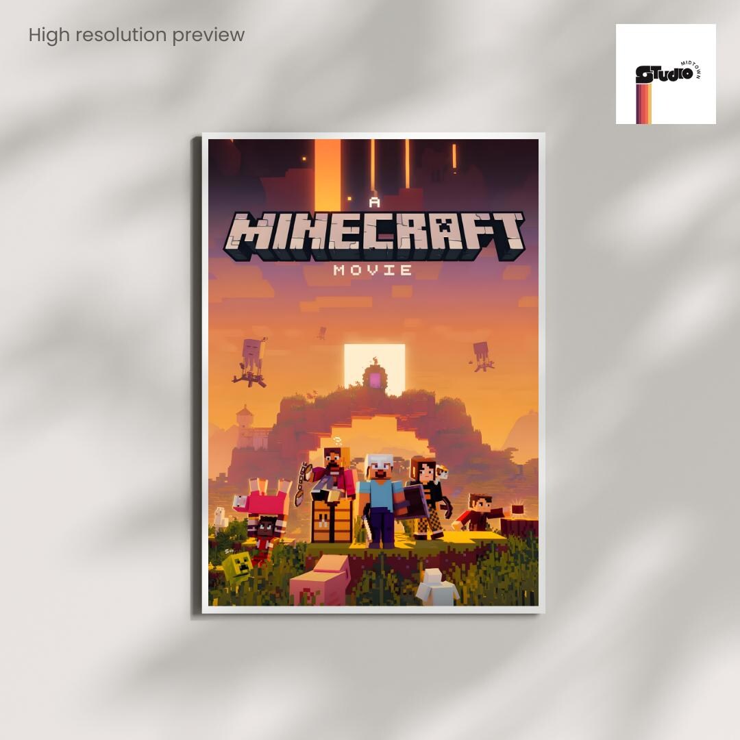 Minecraft Movie Poster | Official Minecraft Film Art | Mojang Minecraft ...