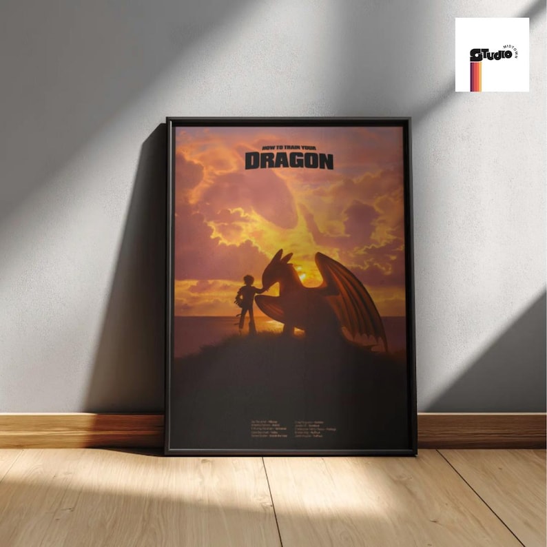 How to Train Your Dragon POSTER, HTTYD Wall Art, Minimalist Fantasy ...