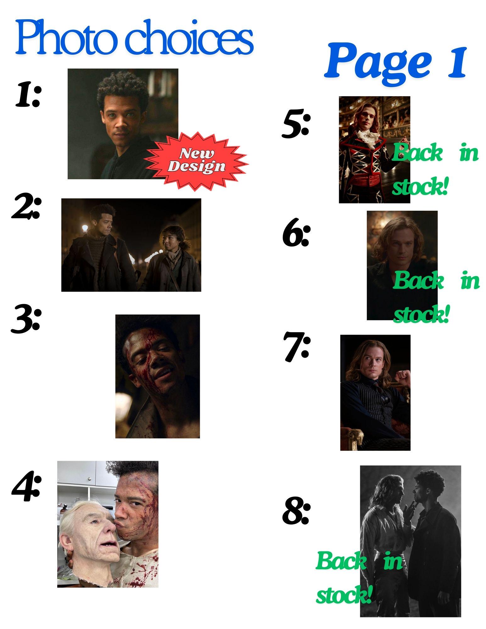 TWO Interview With the Vampire Photocards, Incl. Stickers Card ...