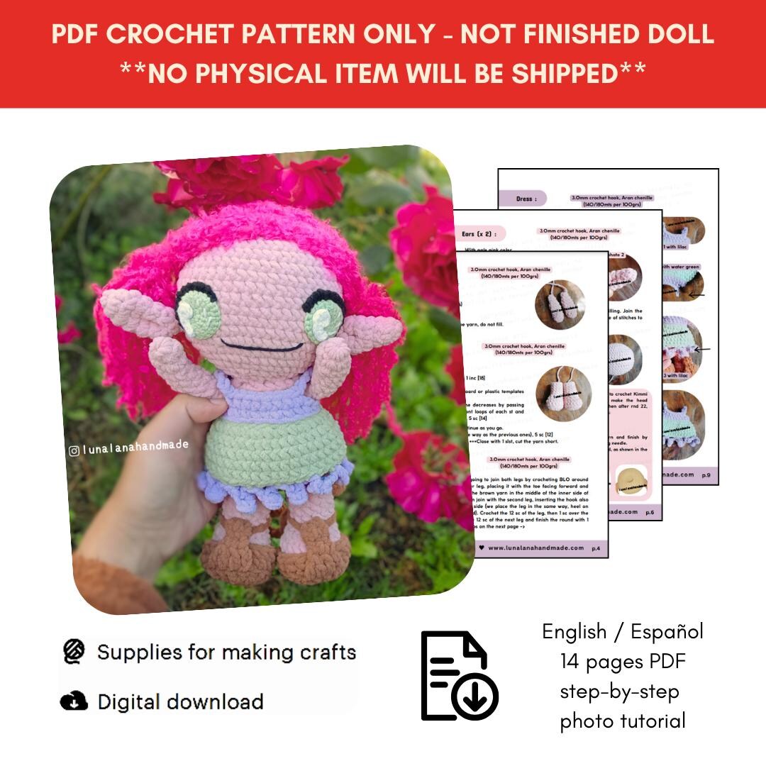 KIMMI Little Elf Chibi Doll Amigurumi Pattern - Etsy