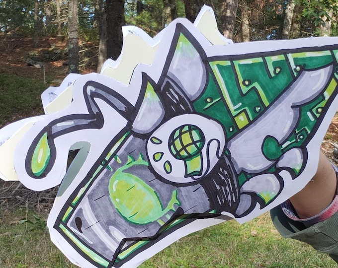 Vee Dandy's World Dragon Puppet - Roblox, Paper Dragon Puppet, Dandy's ...