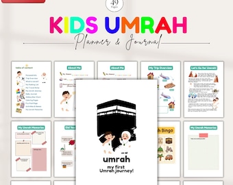 Kids Umrah Planner & Activity Journal – Pdf Digital Printable Islamic ...
