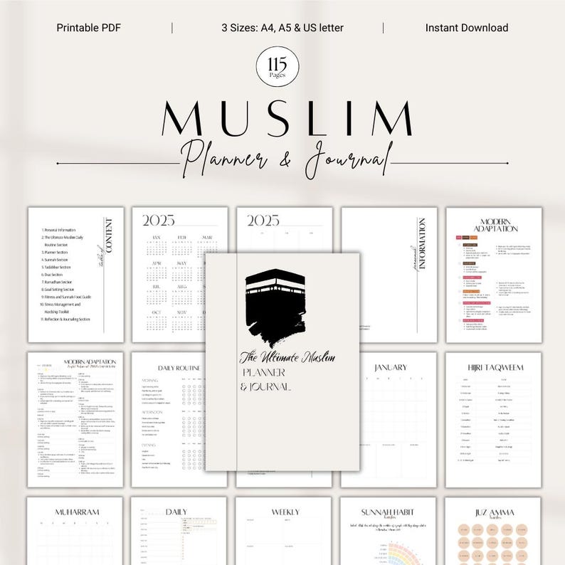 The Ultimate Muslim Planner – Islamic Daily Planner | Undated Ramadan ...