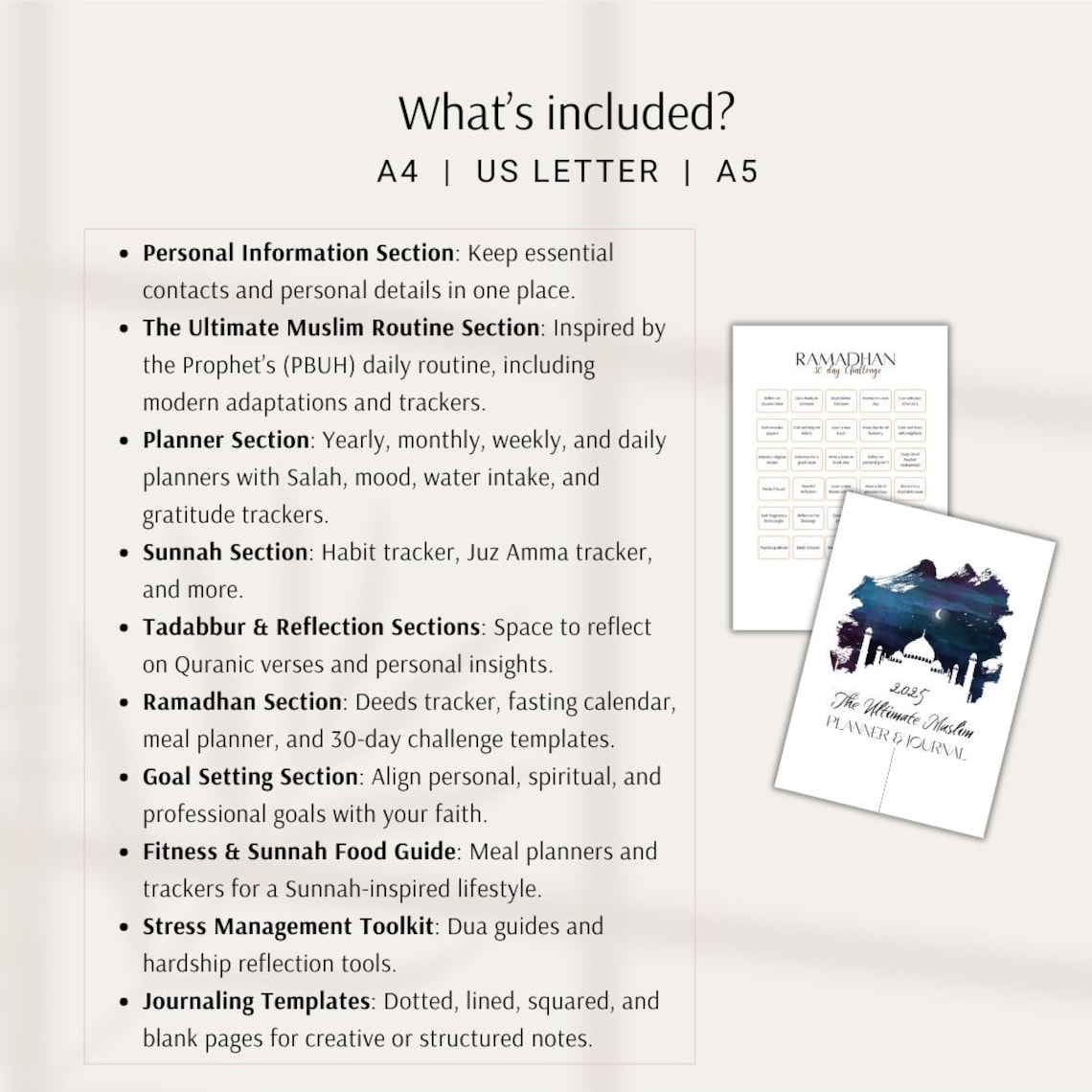 The Ultimate Muslim Planner – Islamic Daily Planner | Undated Ramadan ...