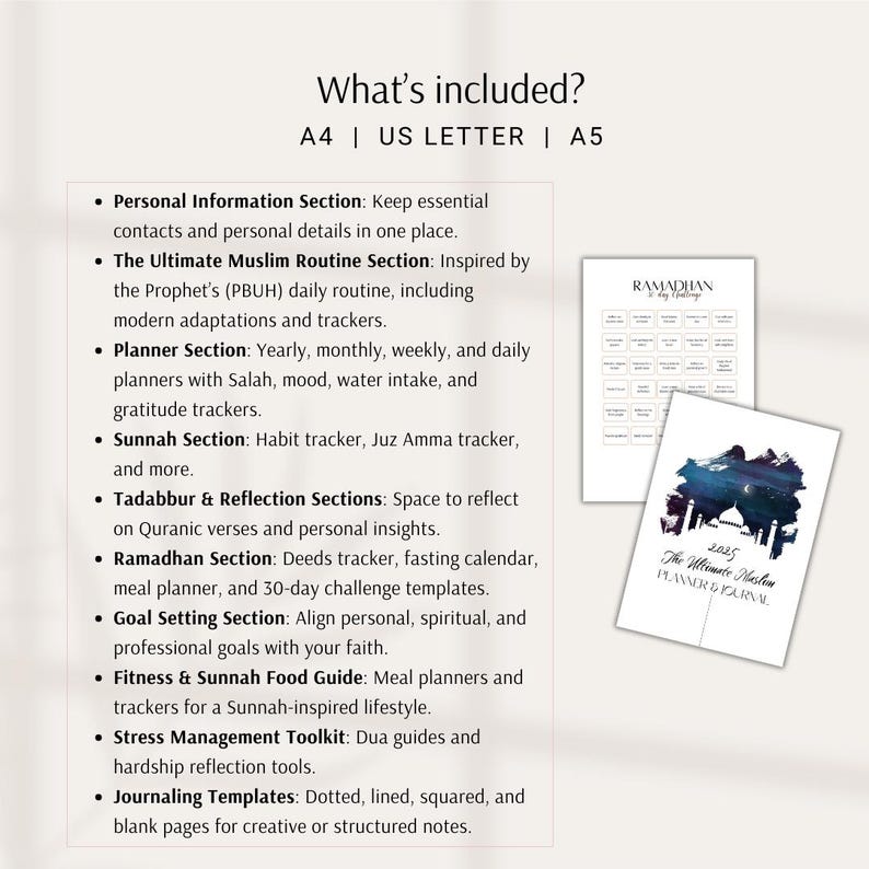 The Ultimate Muslim Planner – Islamic Daily Planner | Undated Ramadan ...