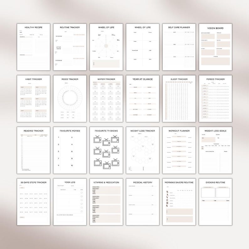 Editable Life Planner Canva Template Undated A4 Planner Goal, Finance ...