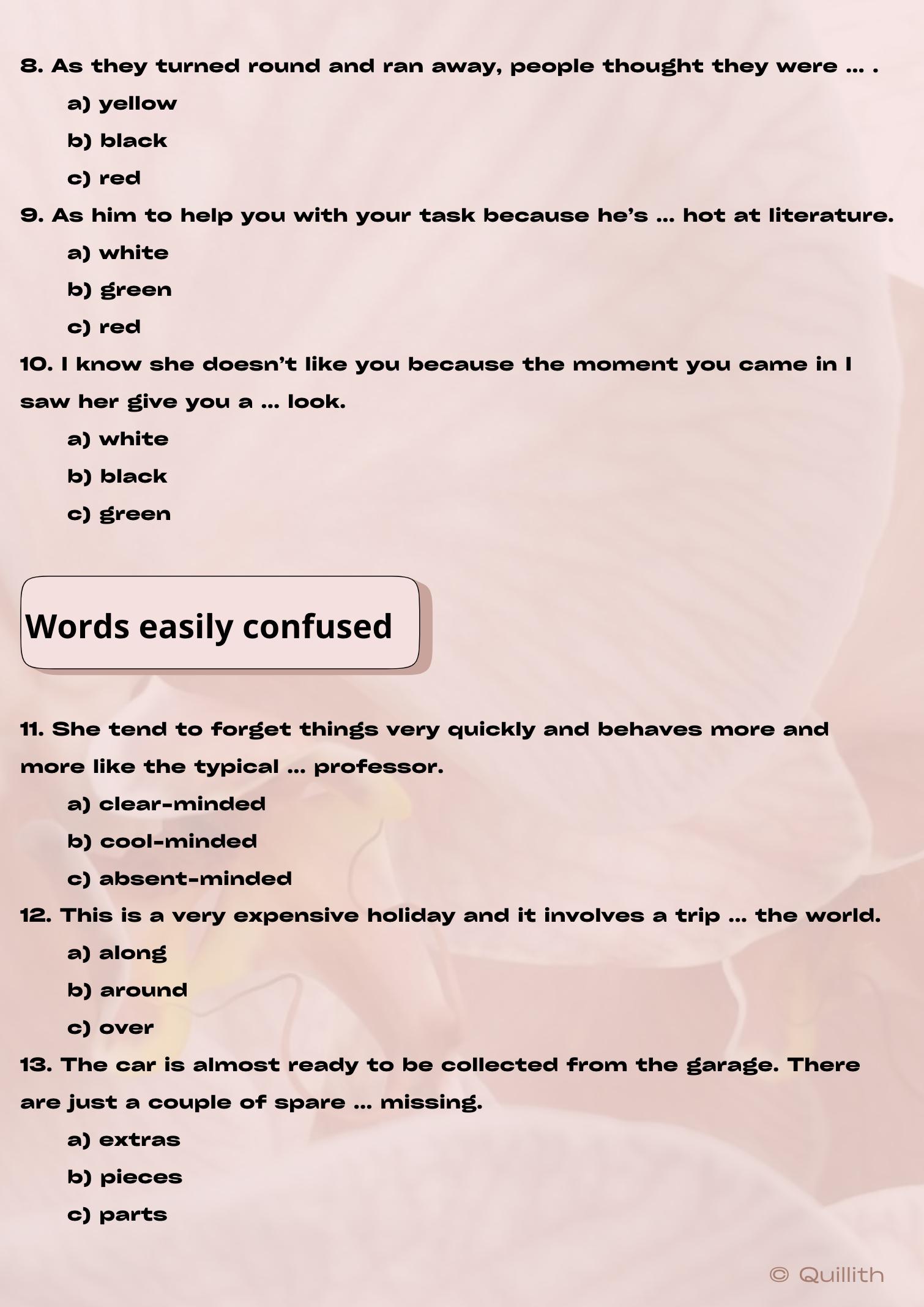 500 Exercises – 60 Girly Girl Worksheets for ESL Learners (words Easily ...