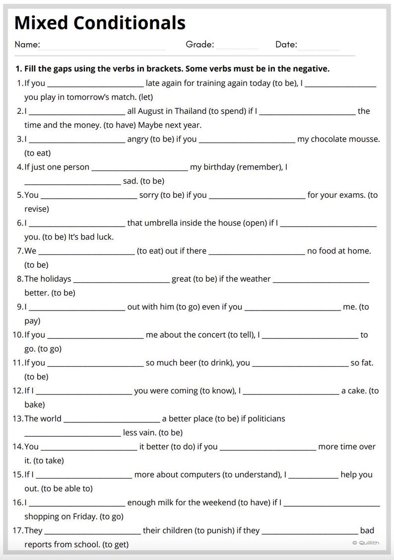 20 All Tenses Worksheets|20 Printable ESL Grammar Exercises |all Tenses ...