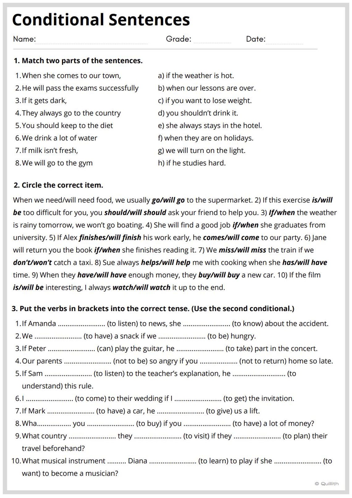 20 All Tenses Worksheets|20 Printable ESL Grammar Exercises |all Tenses ...