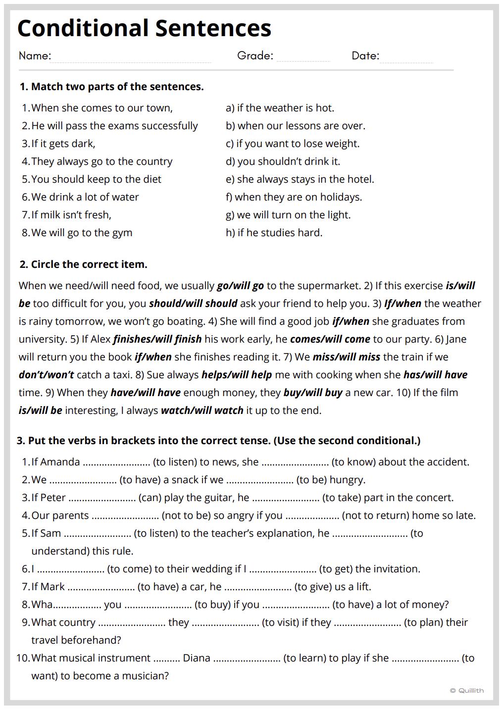 20 All Tenses Worksheets|20 Printable ESL Grammar Exercises |all Tenses ...