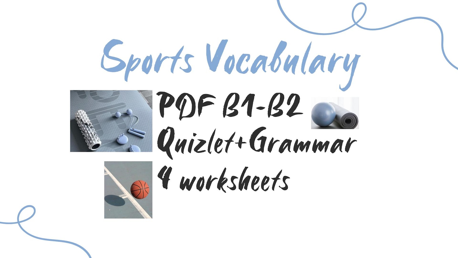 Sports English Grammar & Vocabulary Worksheets PDF| B1-B2 Level| 6 ...