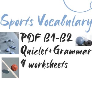 Sports English Grammar & Vocabulary Worksheets PDF| B1-B2 Level| 6 ...