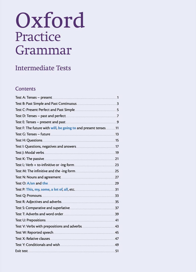Oxford Practice Grammar Intermediate Answer Key PDF | English Grammar ...