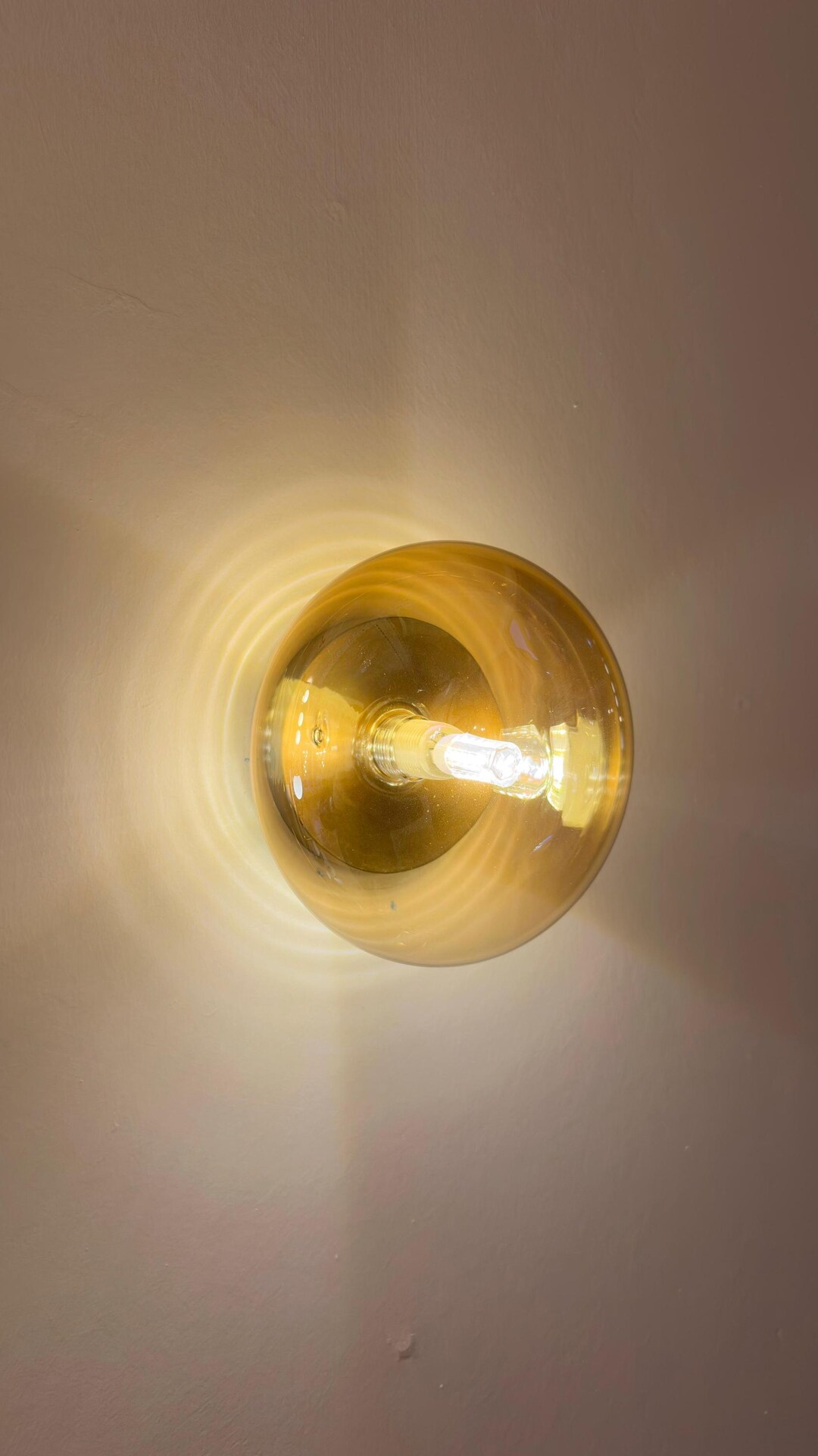 Amber Glass Wall Sconce | Modern Minimal Wall Light | Warm Ambient ...